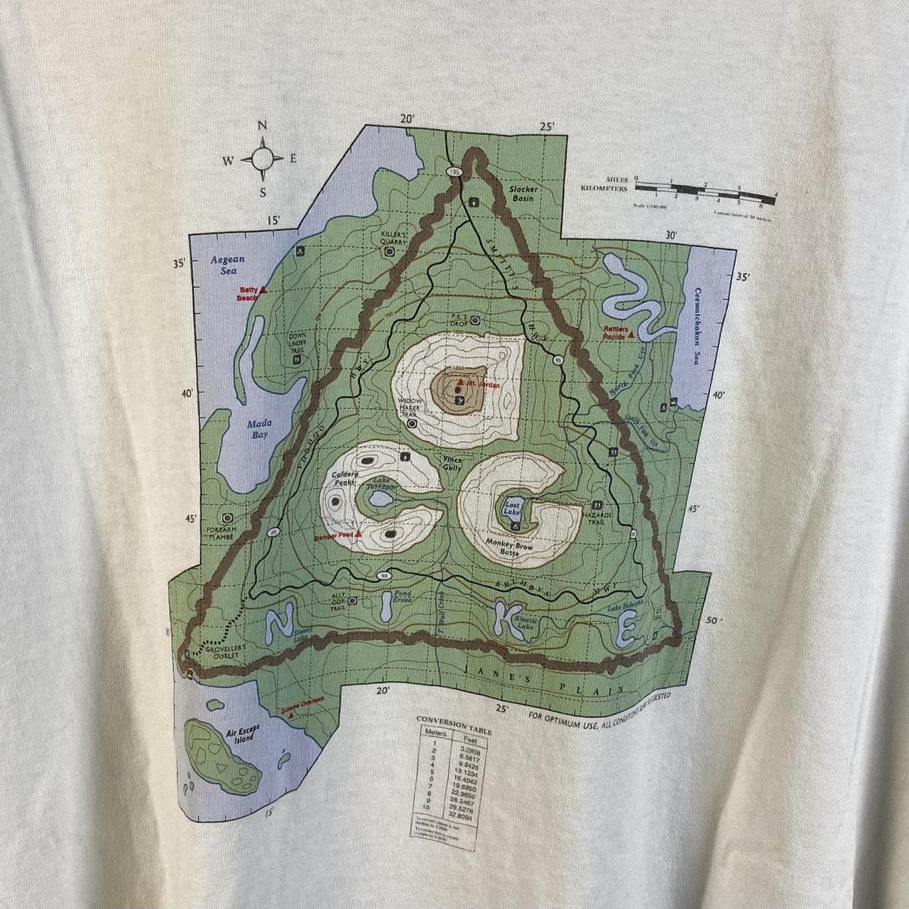Vintage 90s Nike ACG Maps Graphic T Shirt XXL... - Depop