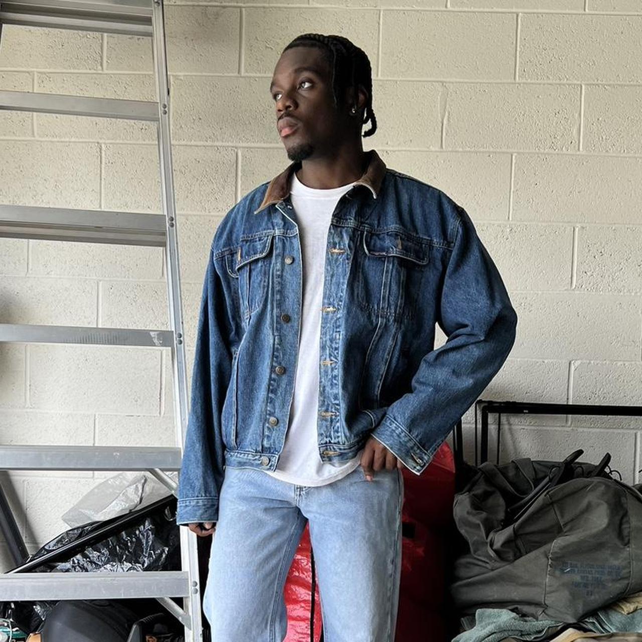 Vintage Jansport Denim Jacket Fits L, see... - Depop