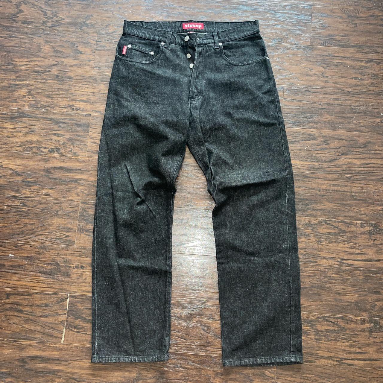 Vintage Stussy Made in USA raw denim... - Depop