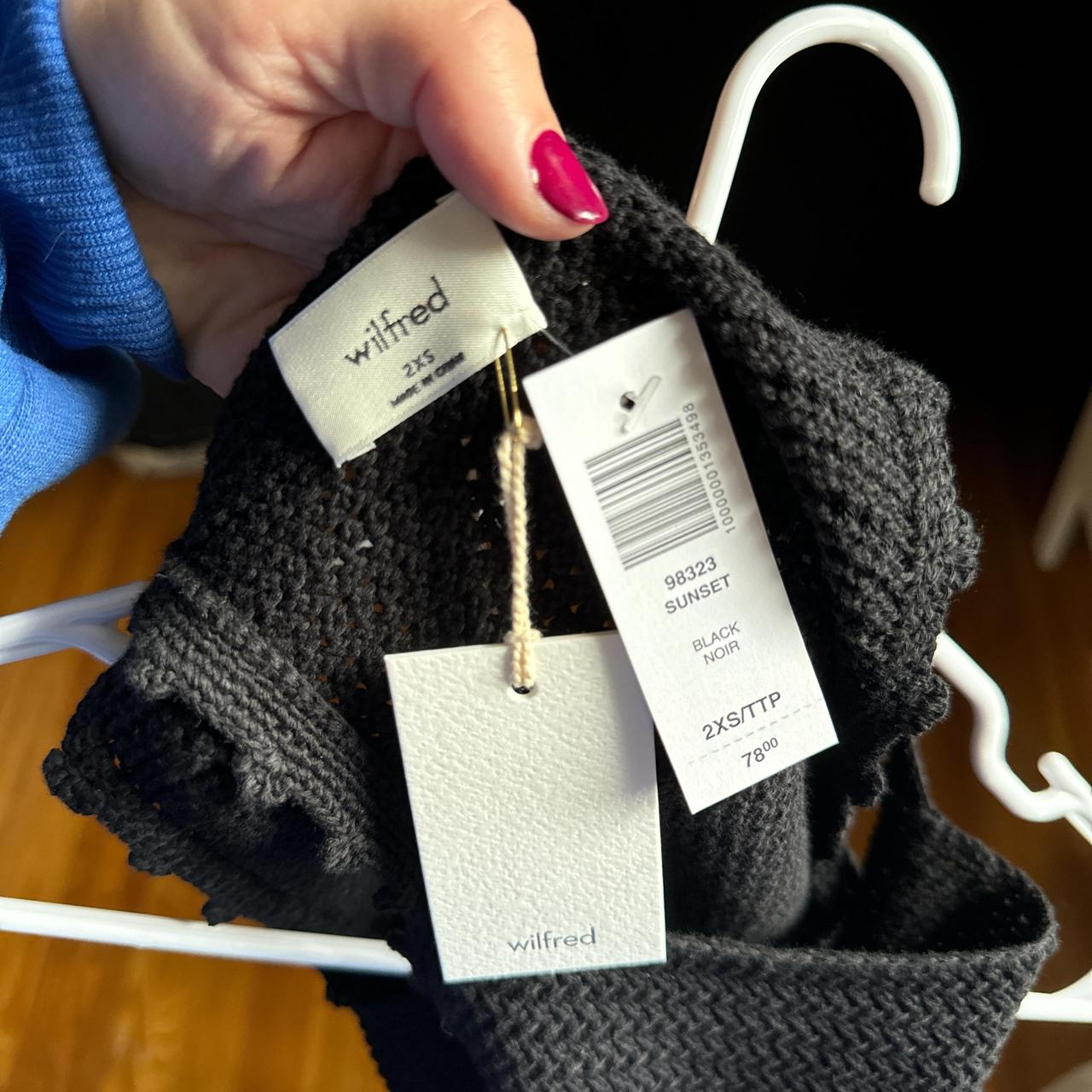 Black Aritzia Crochet Tank Top Wilfred Brand Brand... - Depop