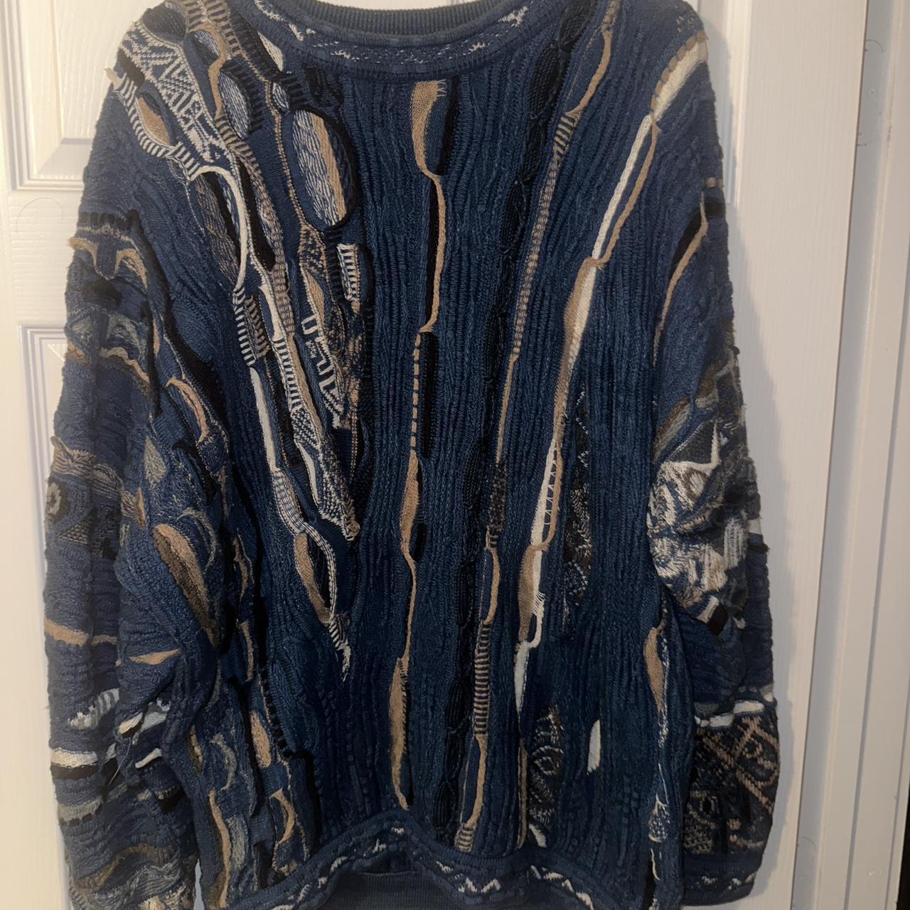 Blue Coogi knit, Size L but can easily fit an XL.... - Depop