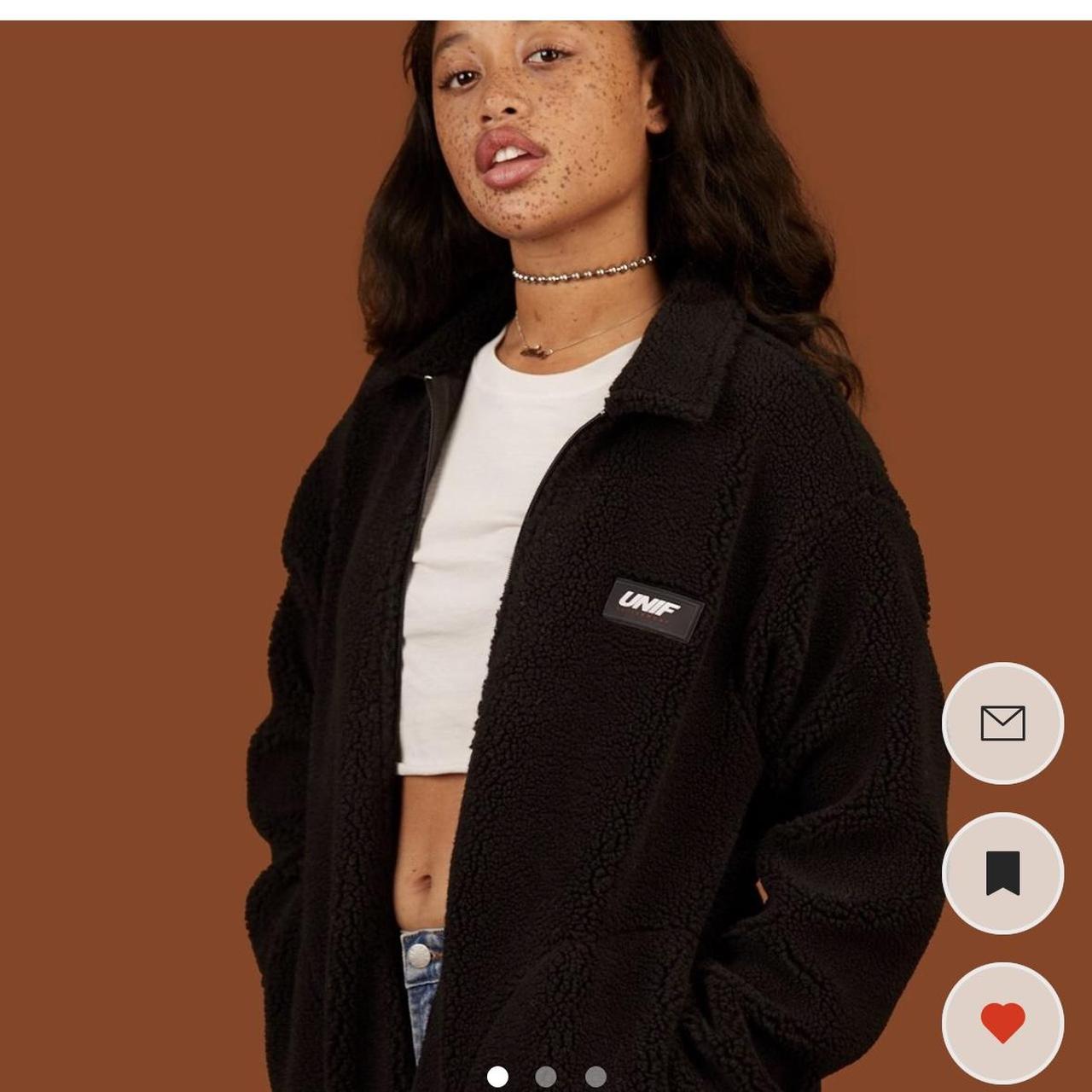 unif fuzzy jacket #unif #jacket - Depop