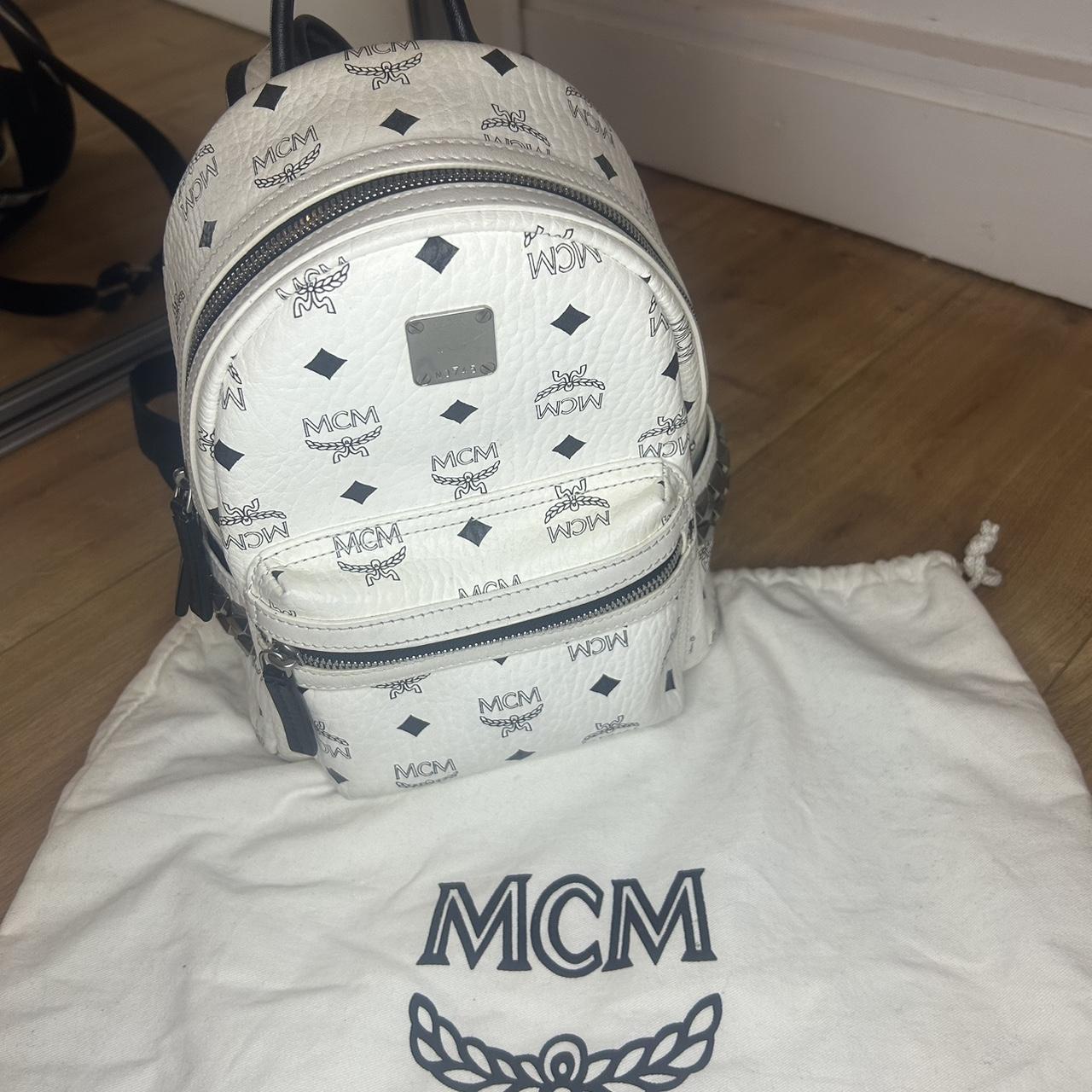 Authentic MCM side stud backback. Perfect condition,... - Depop