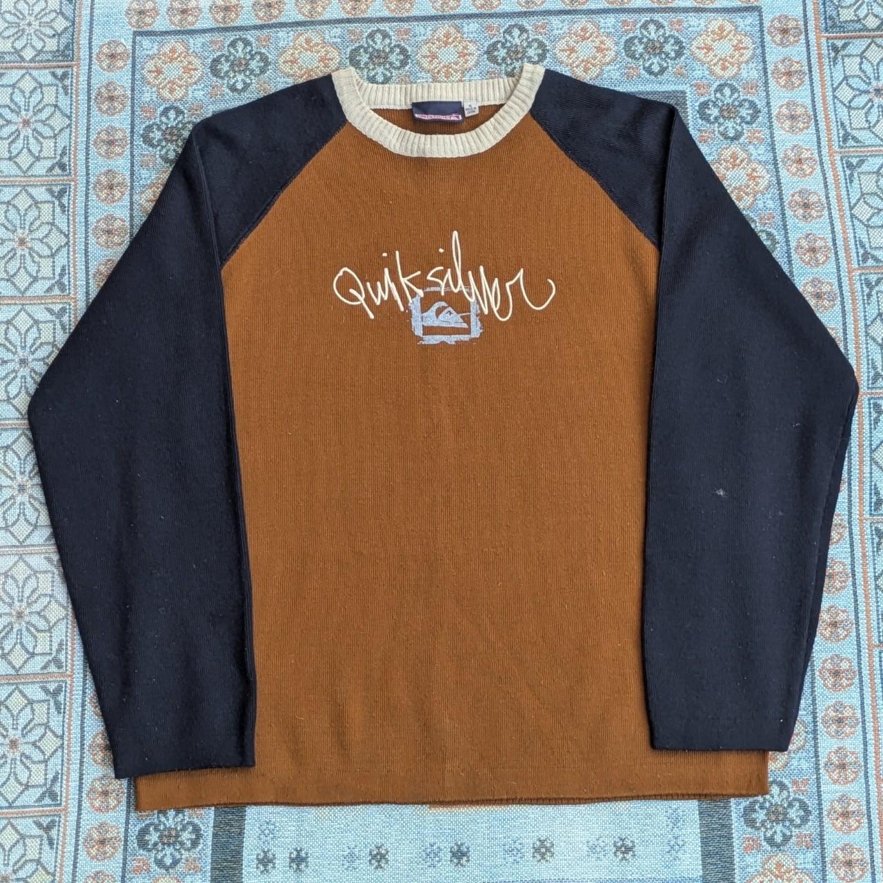 Vintage 90s Quicksilver knit jumper/longsleeve size... | Depop