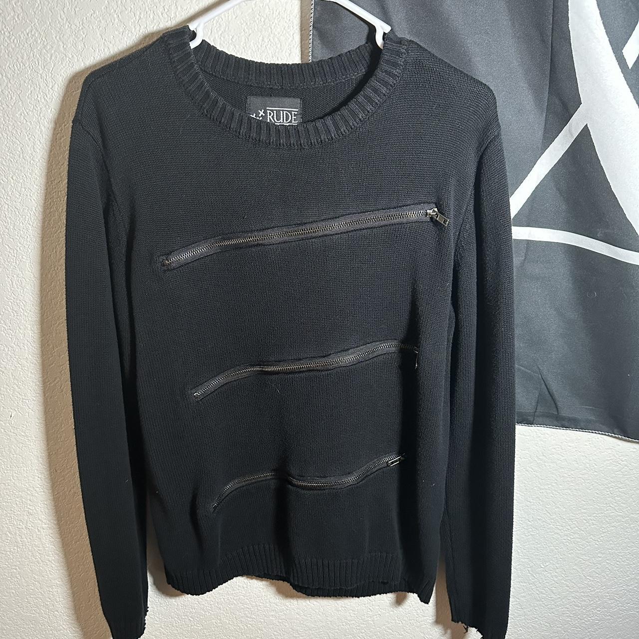 OLD Hot Topic zipper sweater! Size medium. I cut the... - Depop