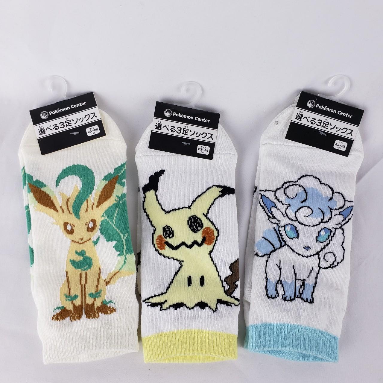 Pokemon sock set Mimikyu Glaceon and Leafeon! All... - Depop