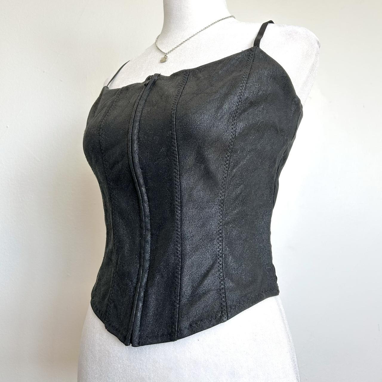 y2k bebe tank ⋆｡° brand: Bebe black zip up tank... | Depop