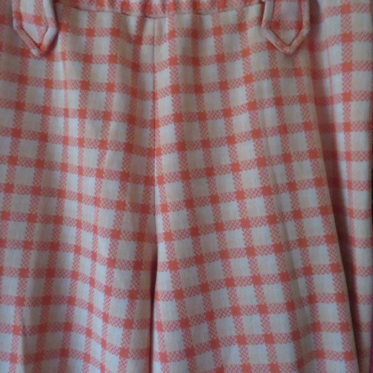 Women's Cream and Orange Trousers | Depop