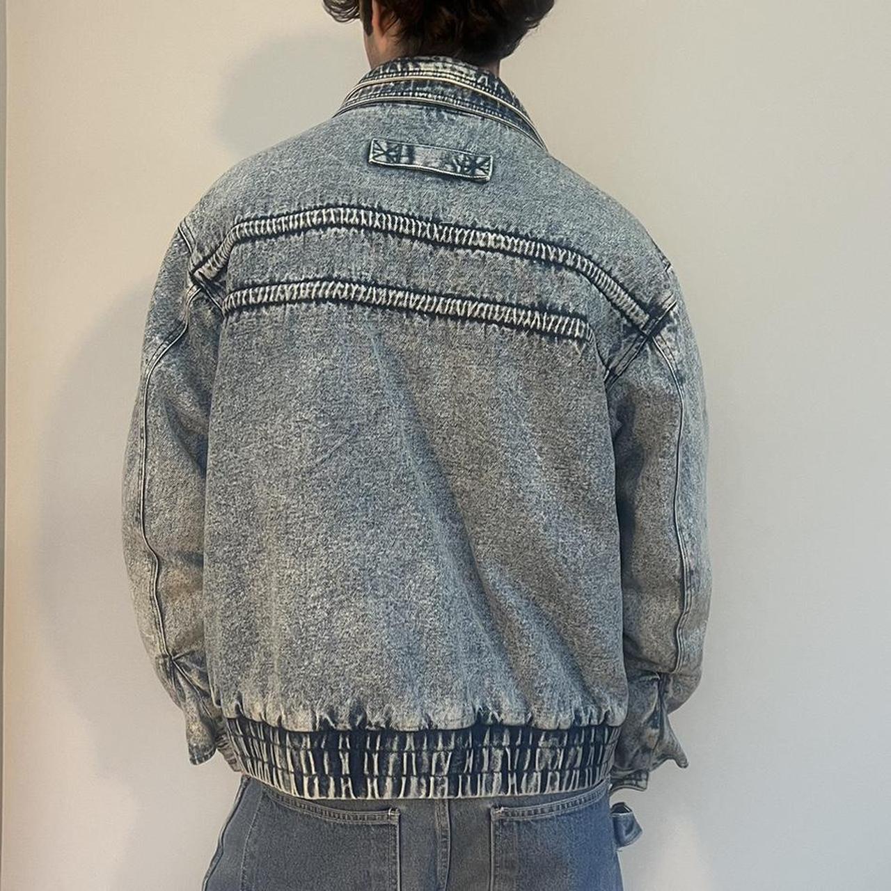 vintage jean jacket. buttons and zipper and is very... - Depop