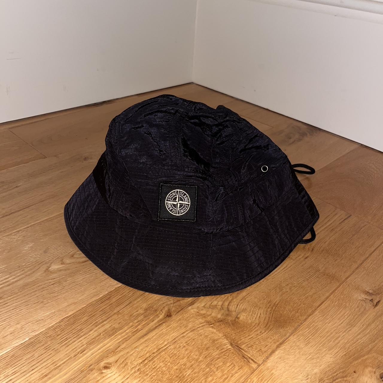 Stone Island nylon metal bucket hat in black - NO... - Depop