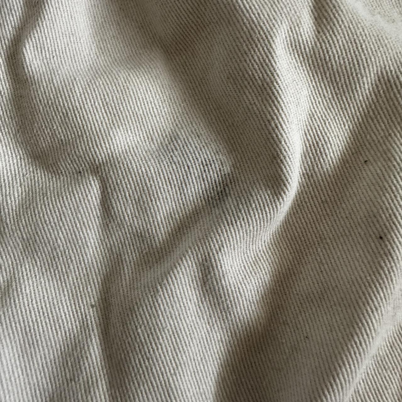 Absent Cream Coloured Denim Jeans Stains on the... - Depop
