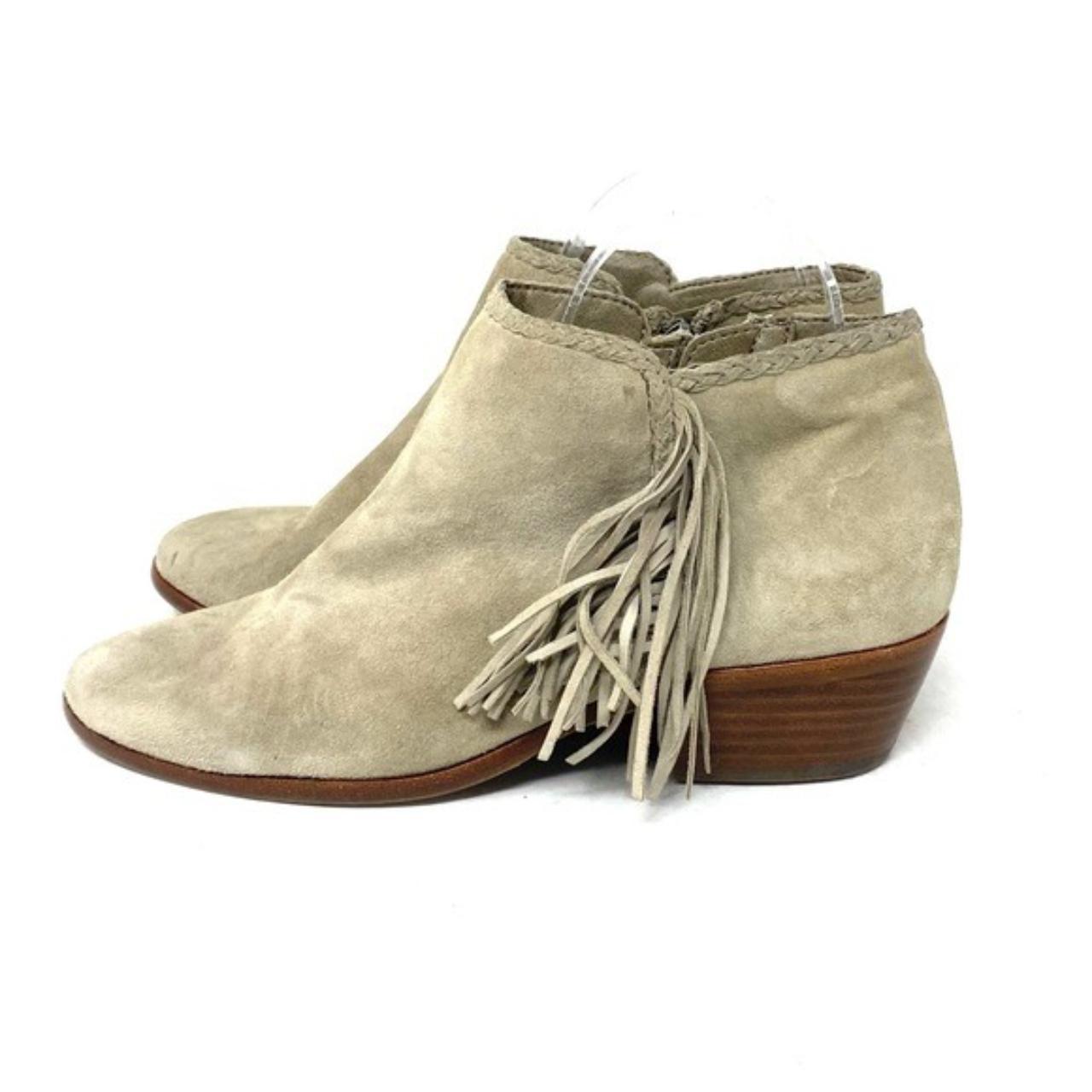 Sam Edelman Paige suede fringe booties. Women's size... - Depop