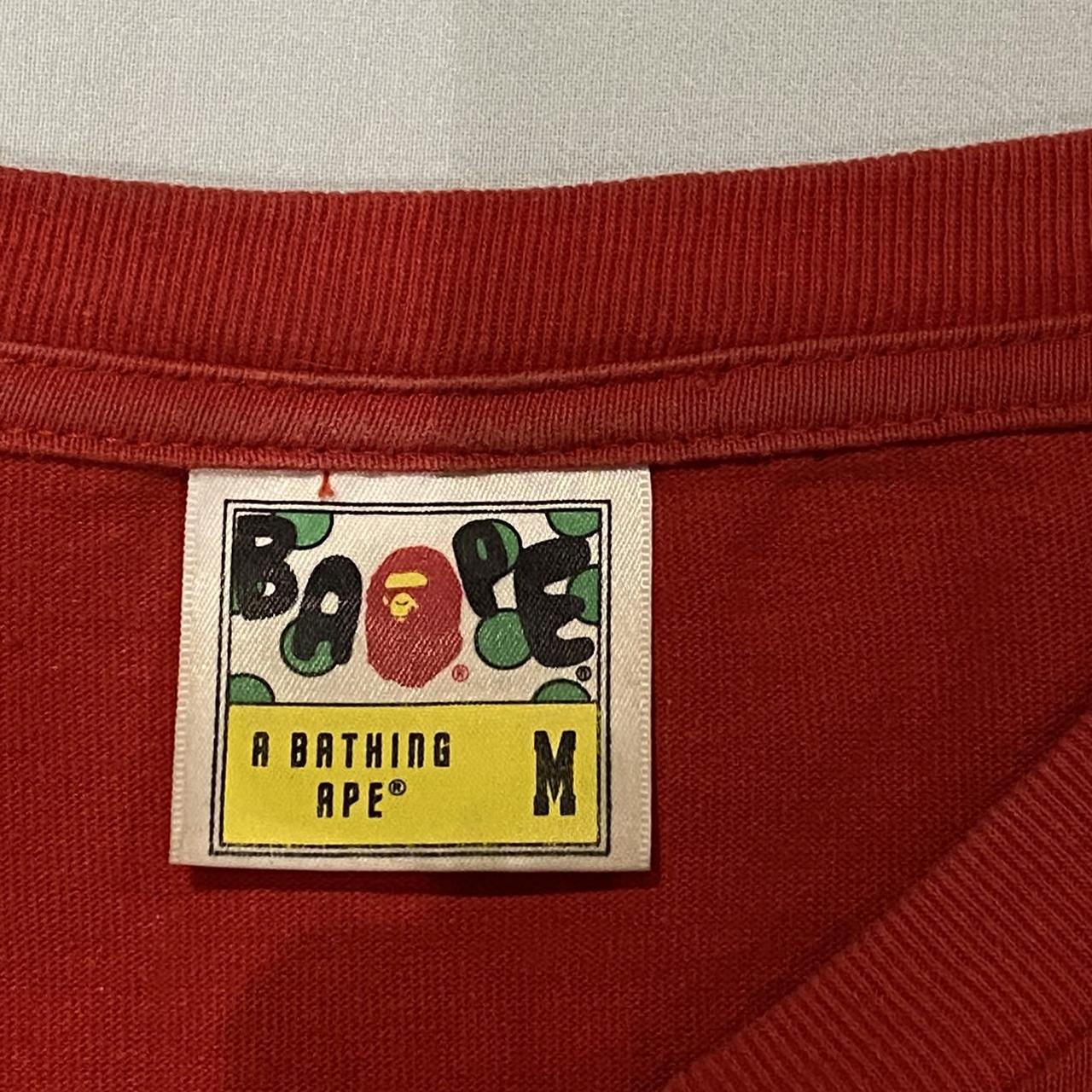 BAPE red T-Shirt Very good condition with no... - Depop