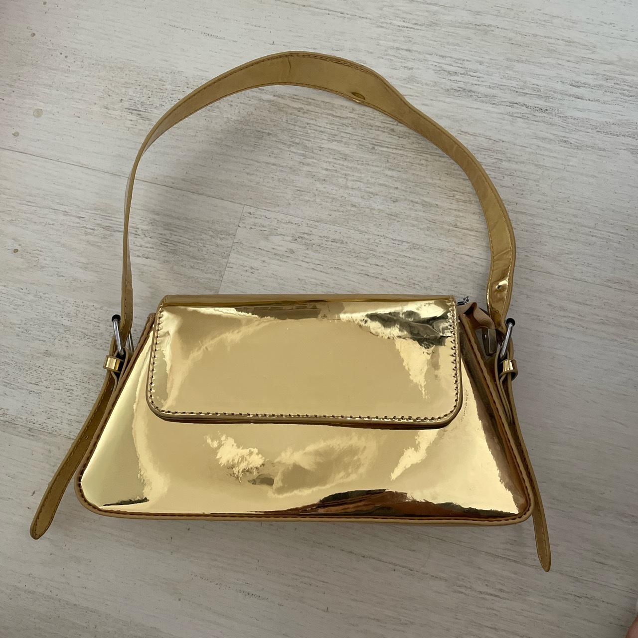 Shein gold shoulder bag Worn once Great condition - Depop