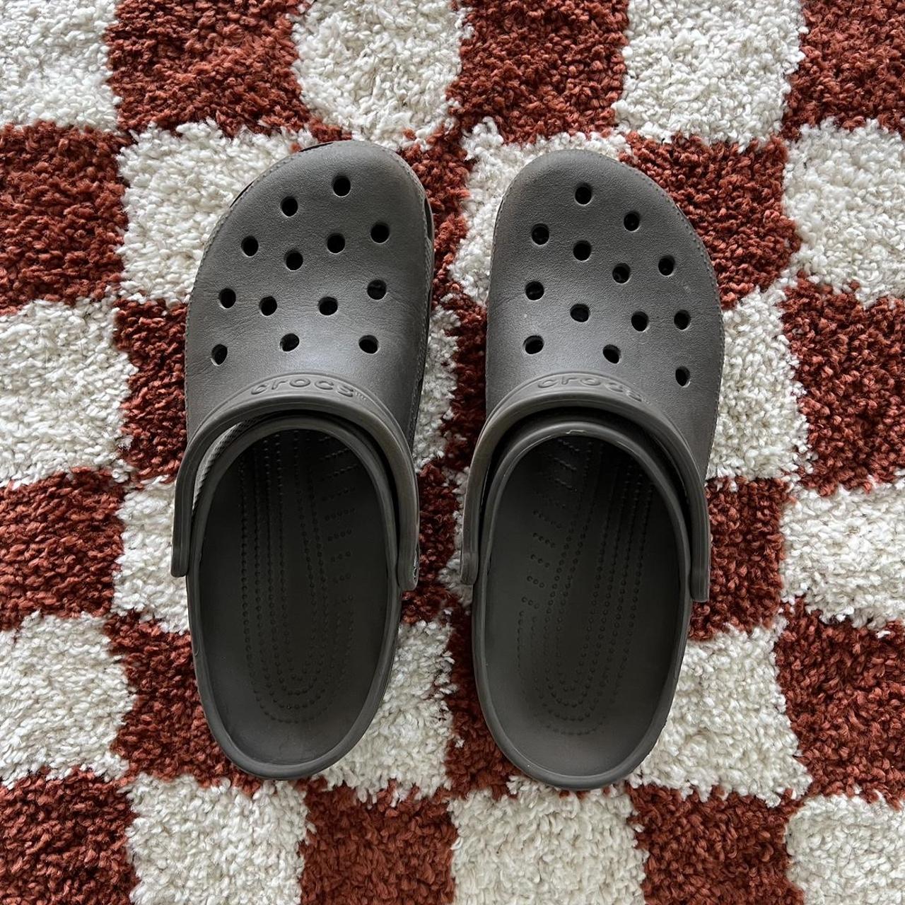 men’s classic clog crocs size 10 a weird dark... - Depop