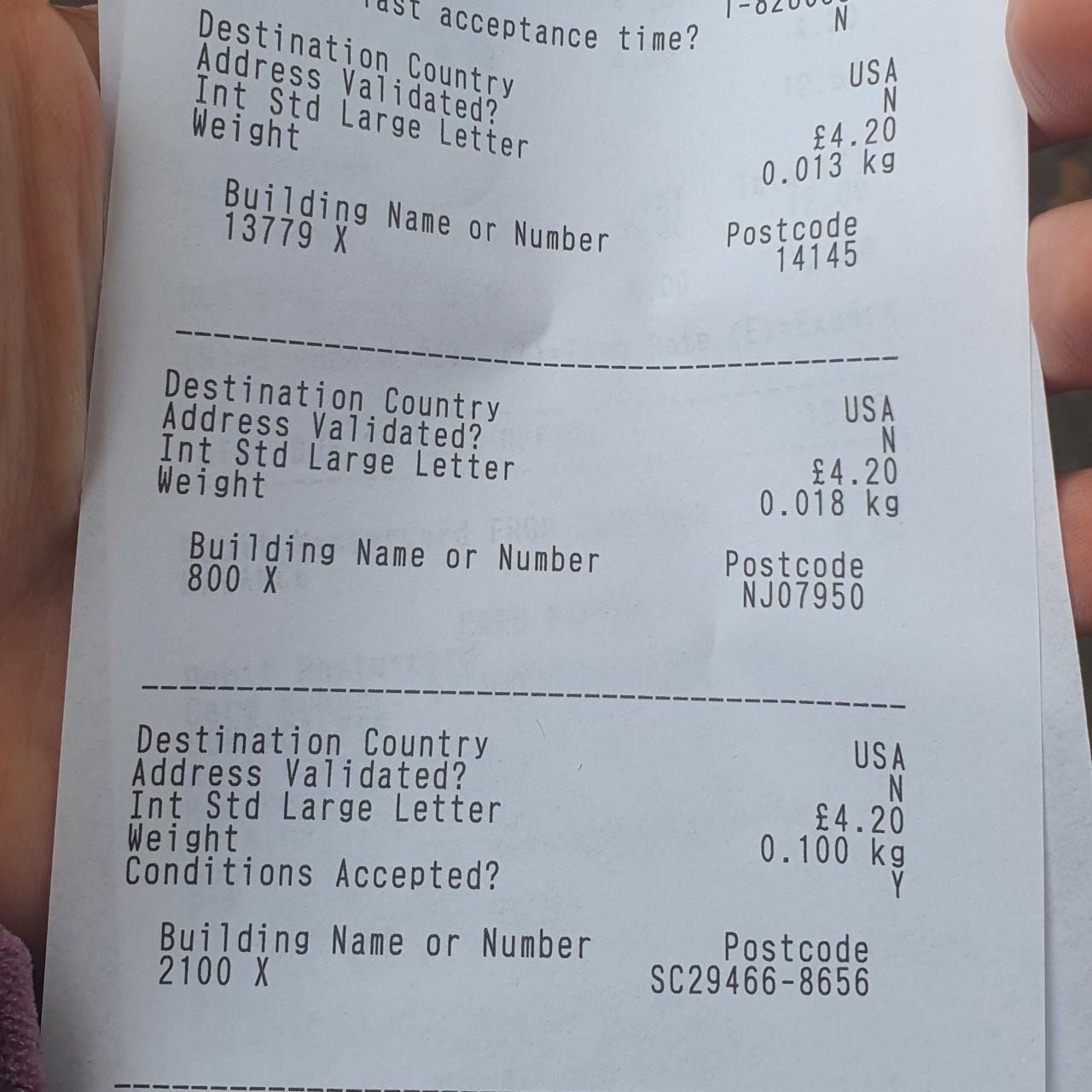 proof of postage - Depop