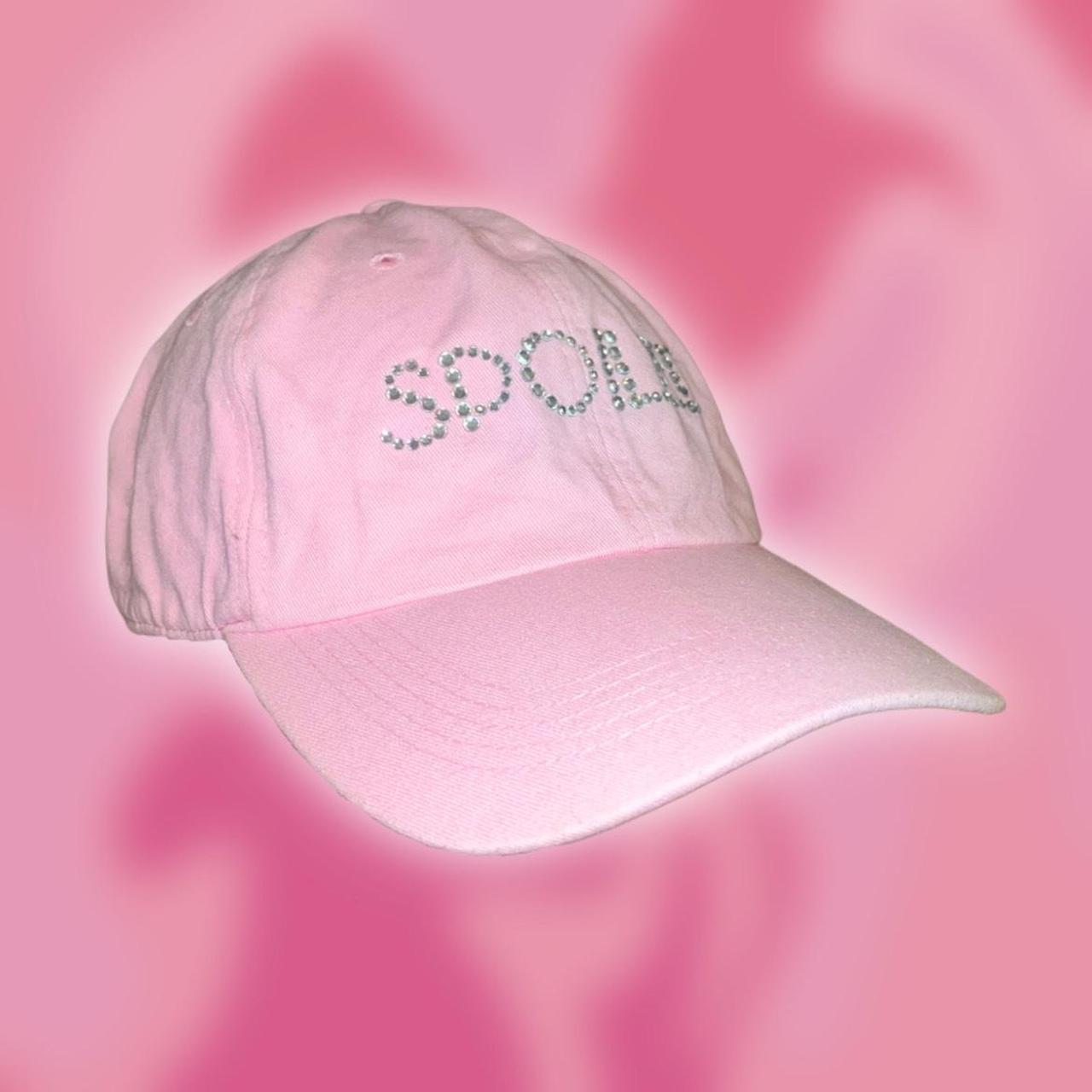 𖦹 pink bedazzled y2k "spoiled" hat 𖦹 worn maybe... - Depop
