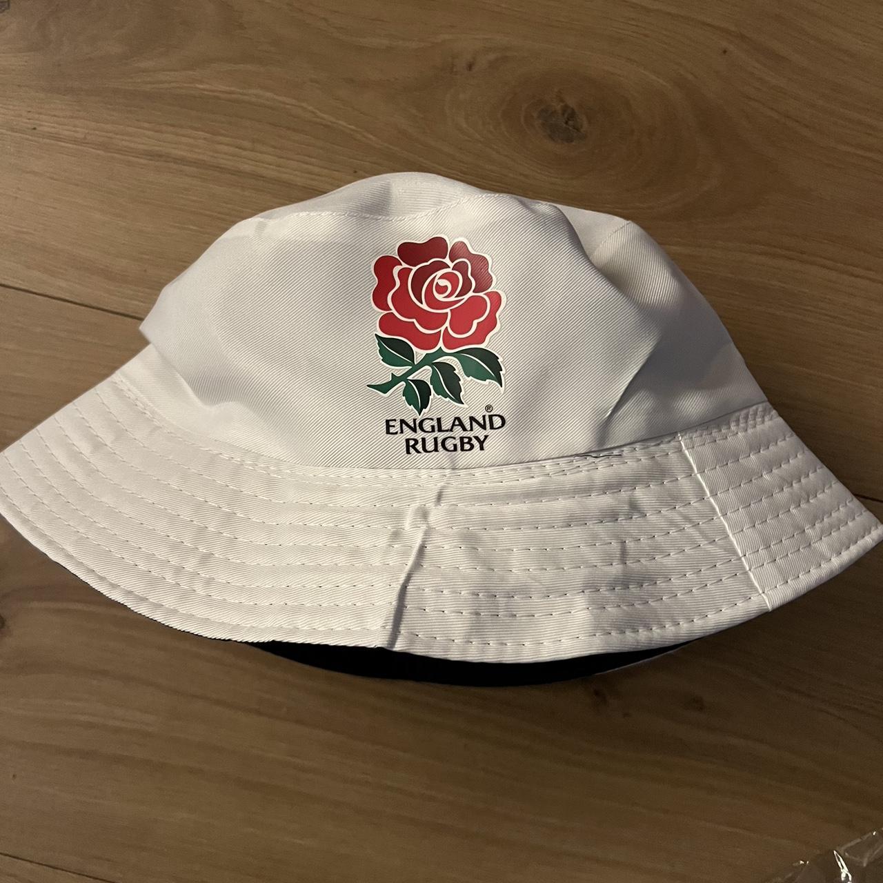ENGLAND Rugby bucket hat One size (fit big) White /... - Depop
