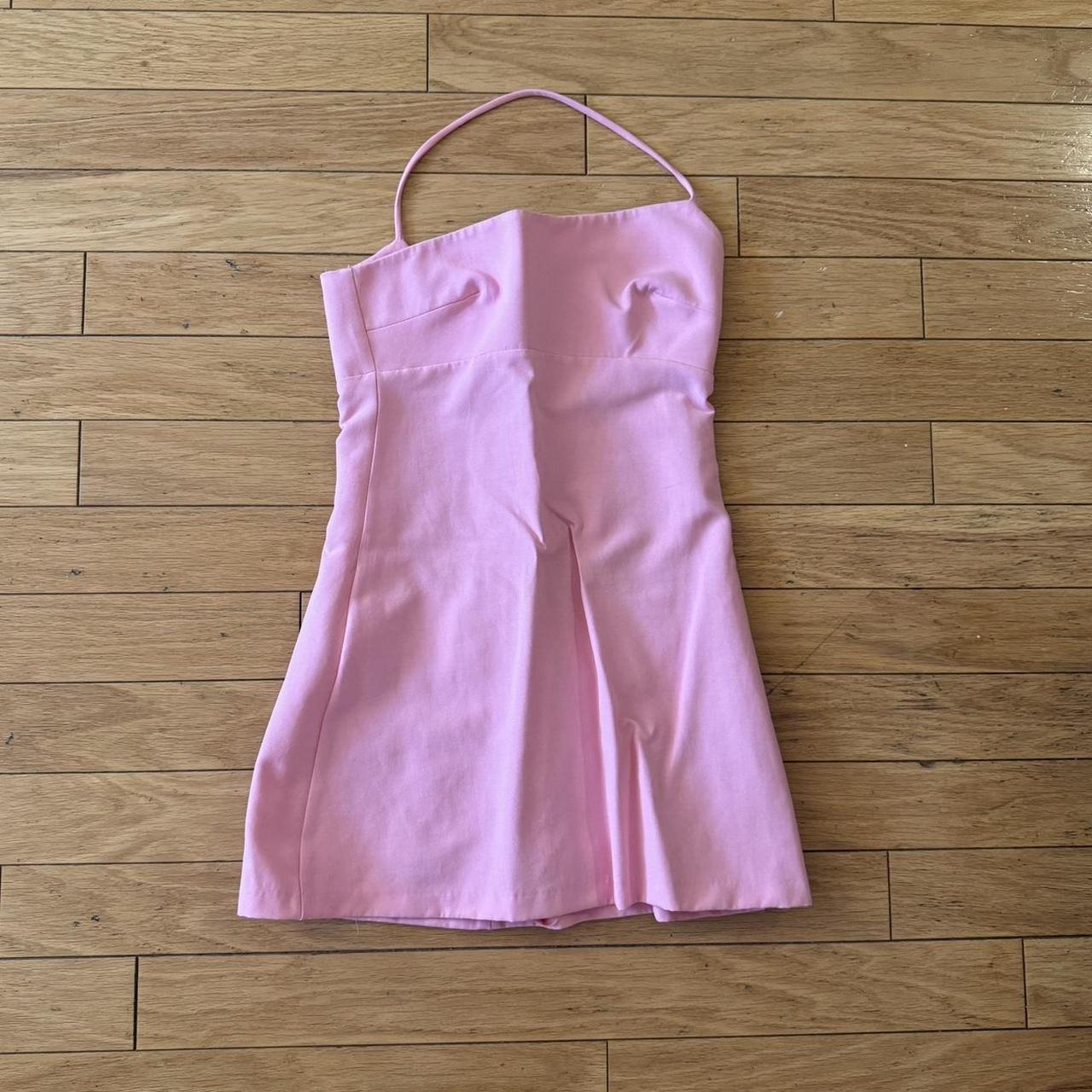 Zara pink mini dress. Super flattering only worn... - Depop