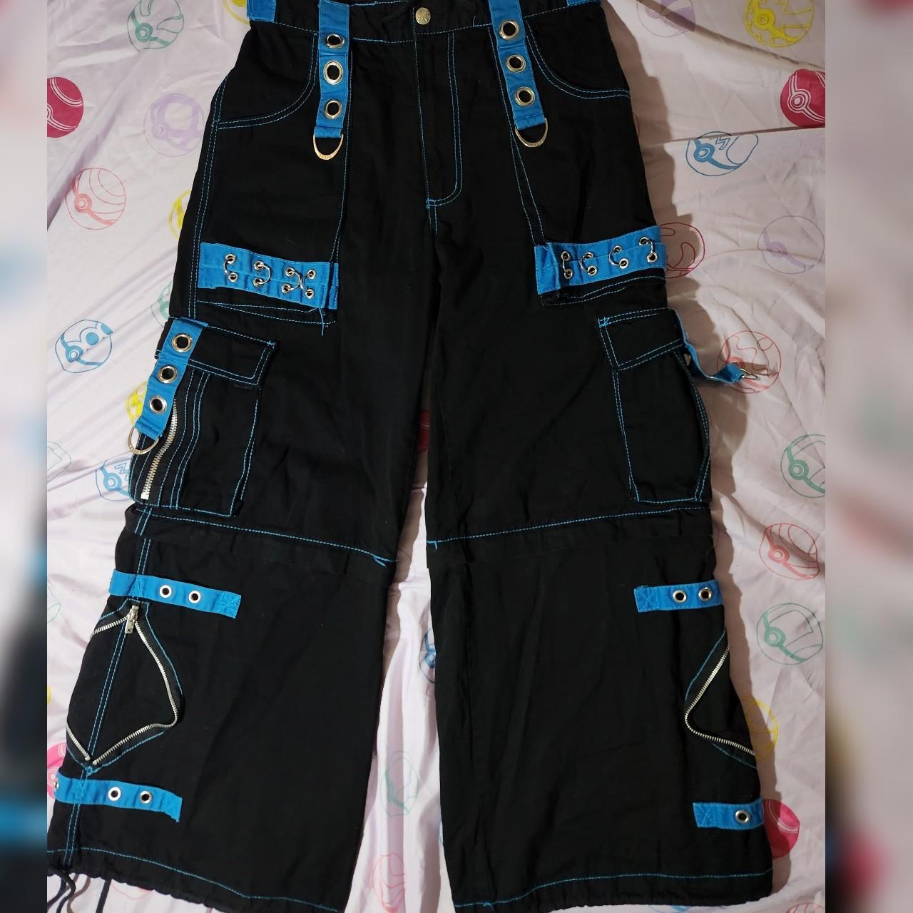 Tripp NYC Men's Black and Blue Trousers | Depop