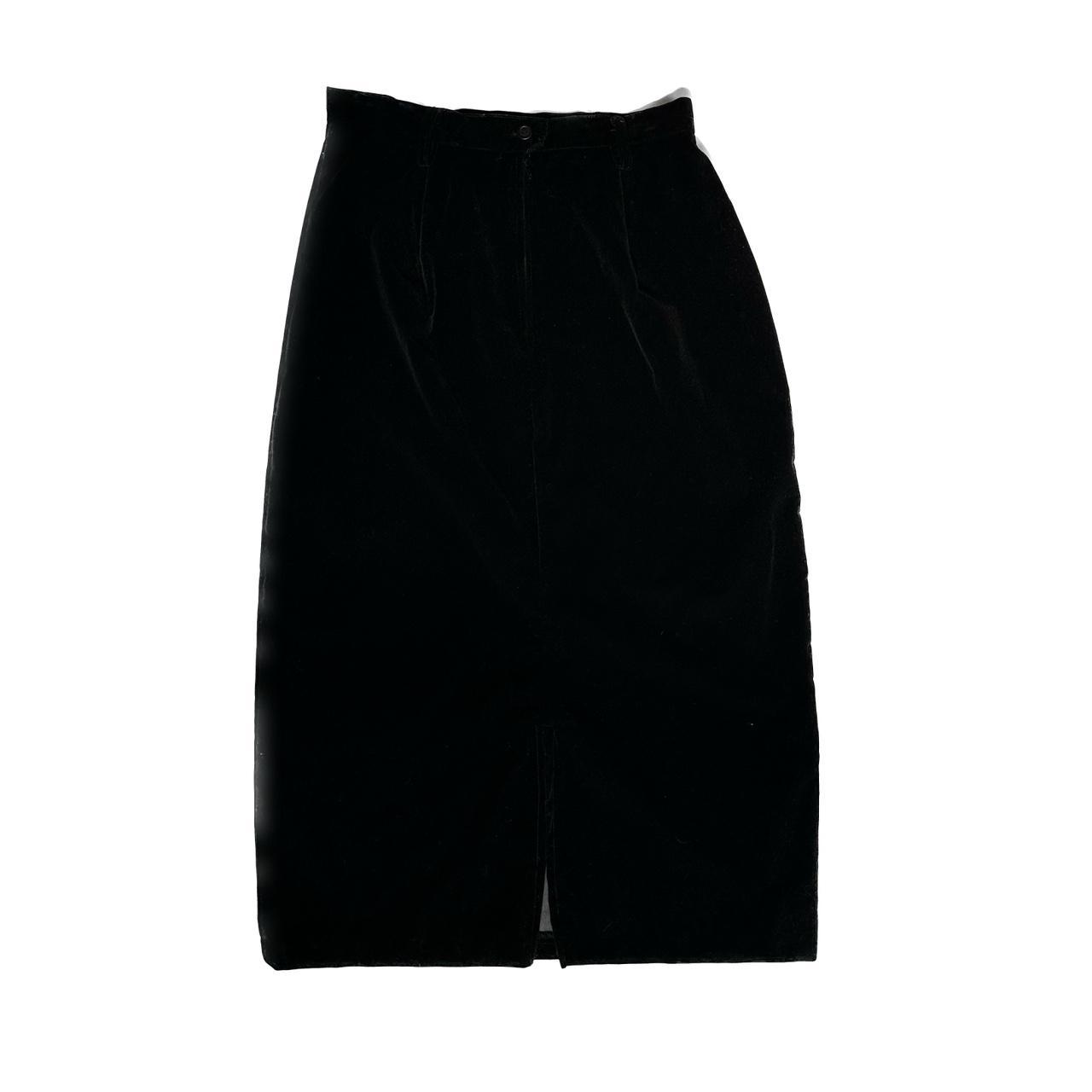 Black Velvet Midi Skirt ⁺ The 90s Effortlessly Chic Depop