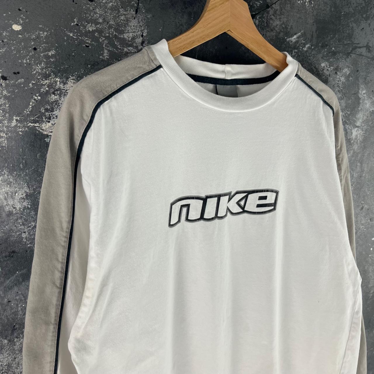 Vintage Y2K Nike long sleeve Nike spell out Cut and... - Depop