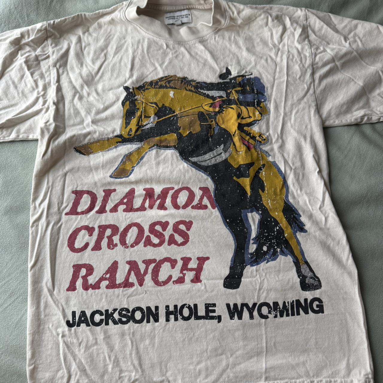 Diamond cross ranch Jackson hole Wyoming graphic t... | Depop