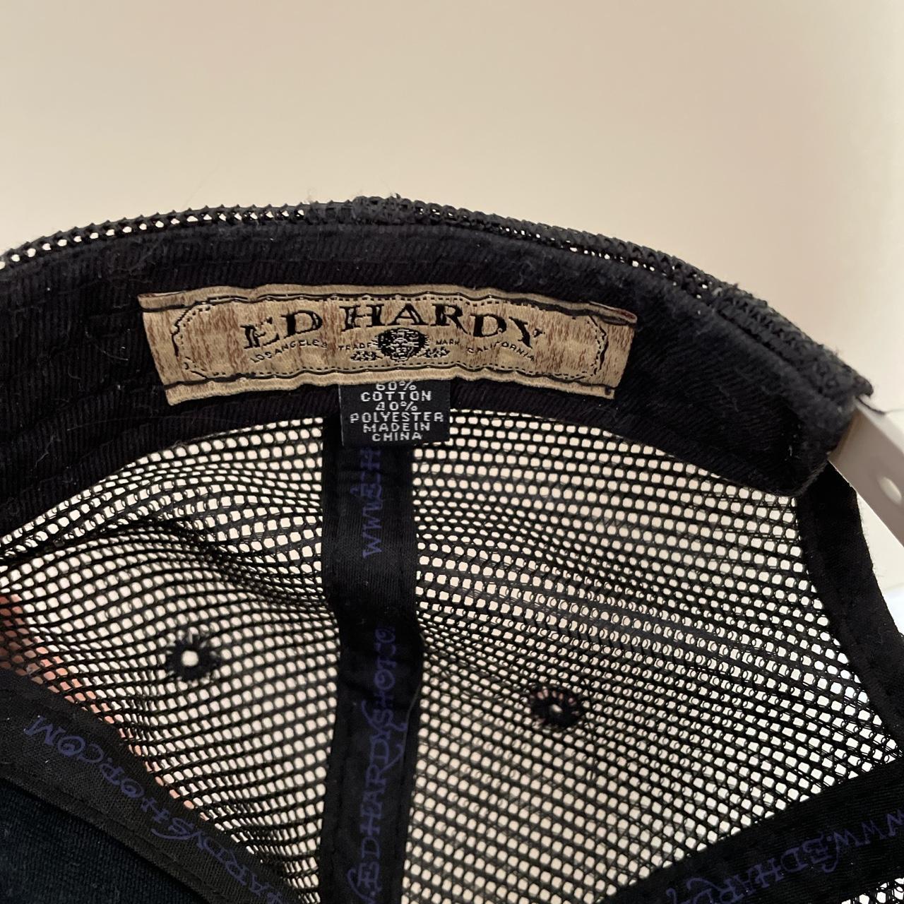 Ed Hardy Men's Black Hat | Depop