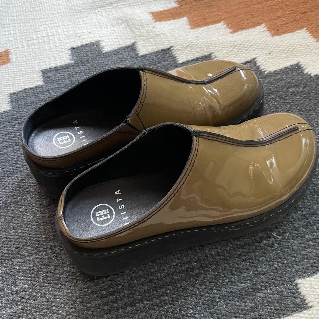 -lightly used miista mega platform khaki E8 clogs /... - Depop
