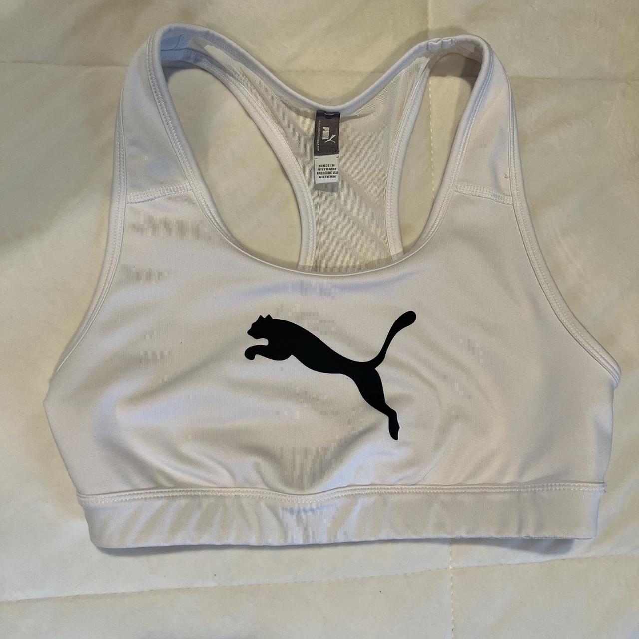 PUMA racerback sports bra size S worn... - Depop
