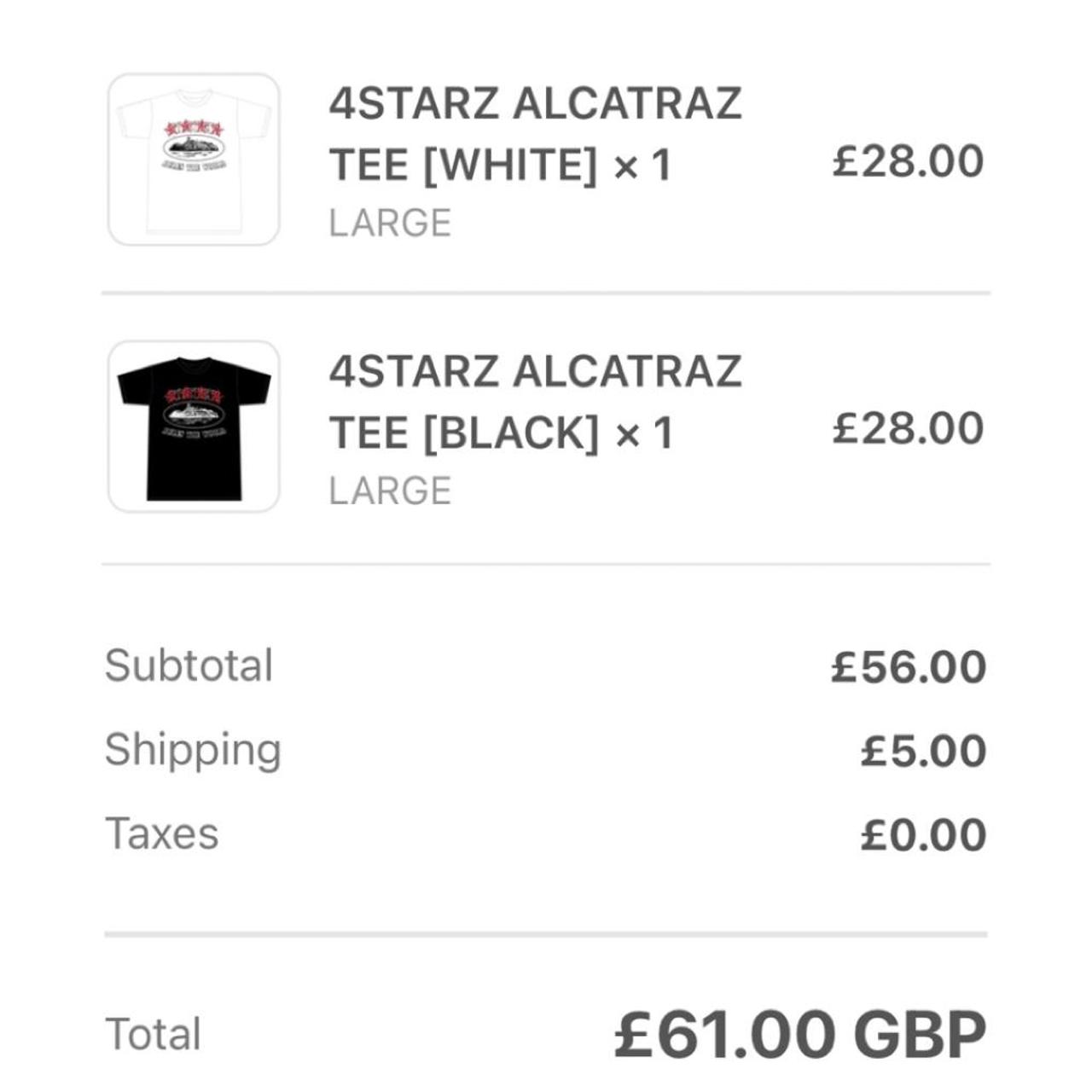 Corteiz Alcatraz red star r shirt in black Work a... - Depop