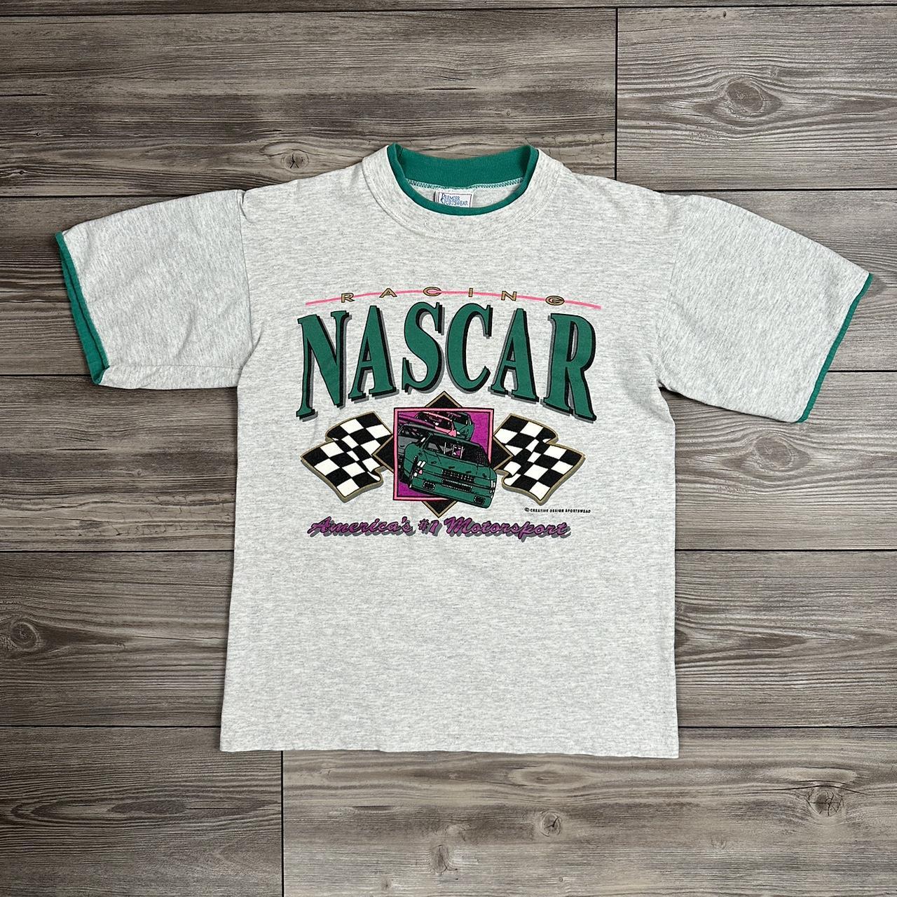 Vintage Nascar Racing T Shirt Size medium 18.9x24.5 - Depop