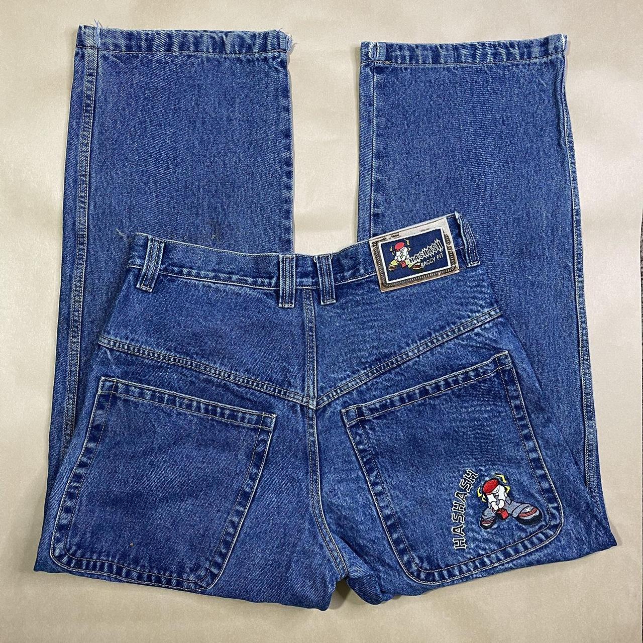 Y2k rave skater pants Hashash Jynx Baggy fit denim... - Depop