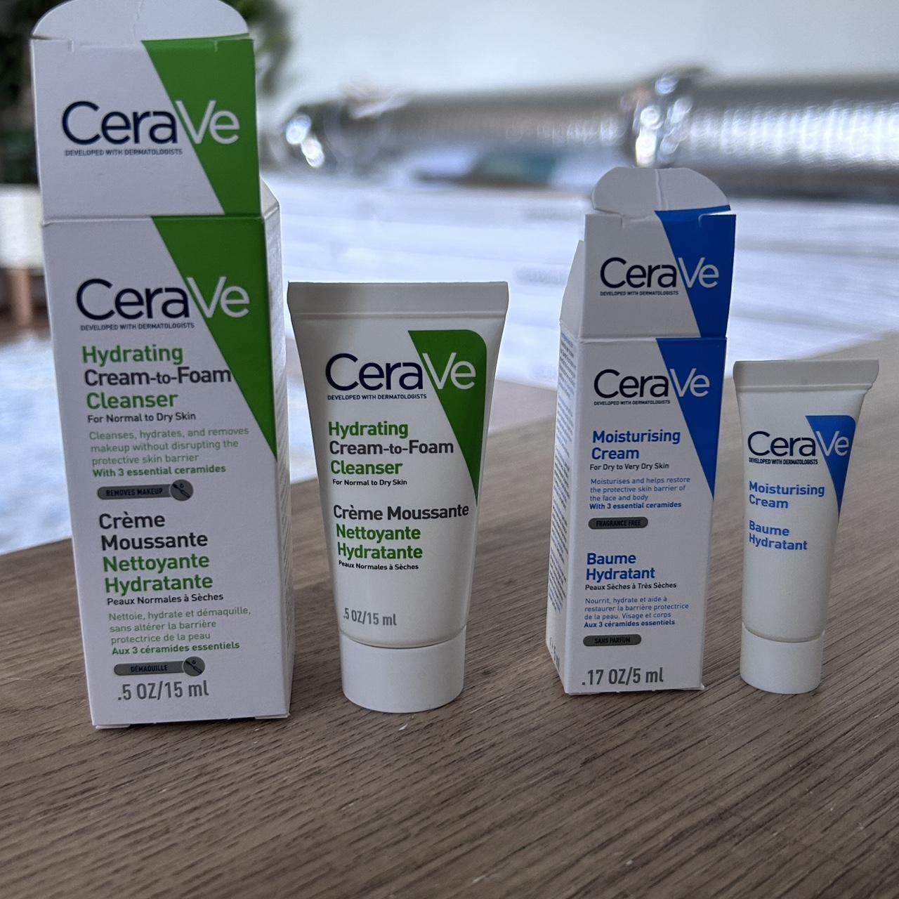 CeraVe mini bundle includes cleanser 15ml +... - Depop