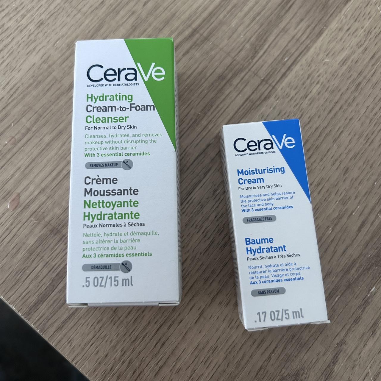 CeraVe mini bundle includes cleanser 15ml +... - Depop