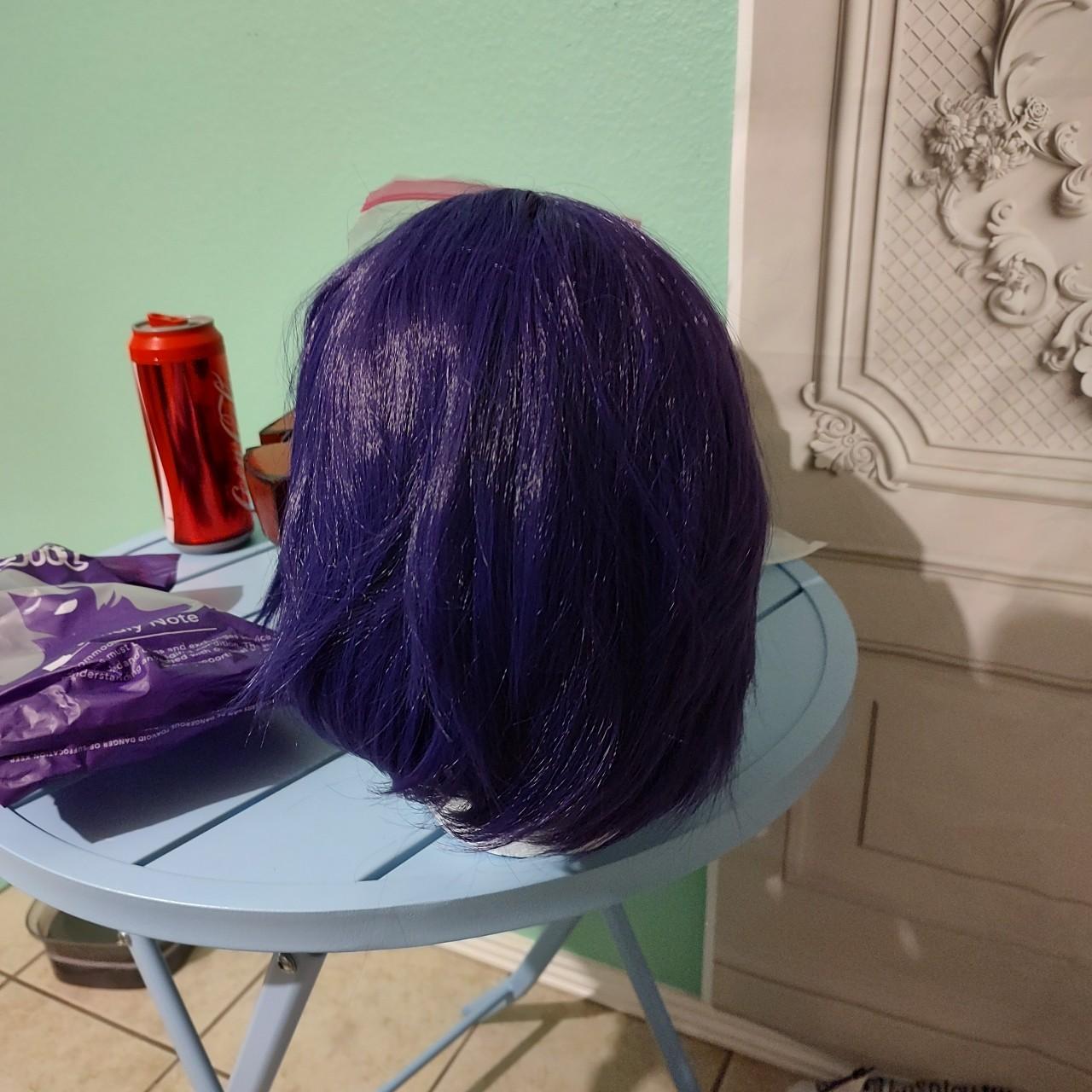 Raven teen titans widows peak purple wig - Depop