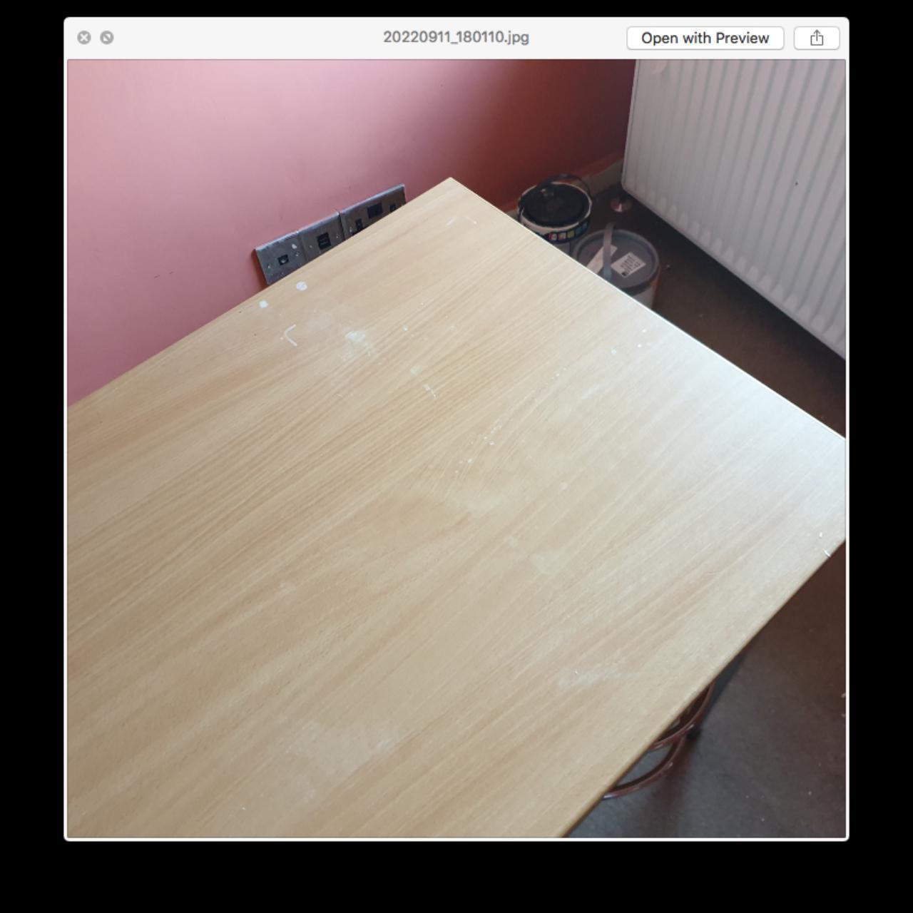 Dismantled Wood and Metal Office Table with Two... - Depop