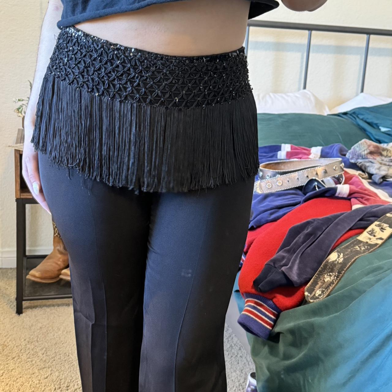 Super cute black sequined flapper pants, super comfy... - Depop