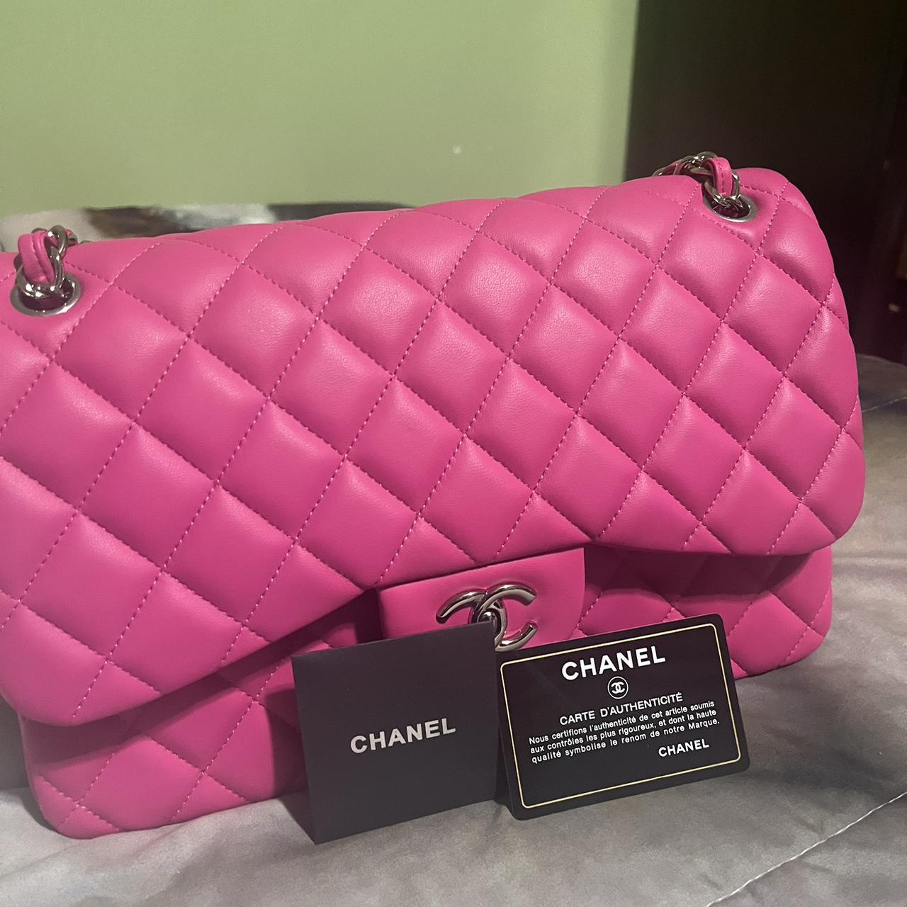 CHANEL CLASSIC MEDIUM DOUBLE FLAP CHANEL HOT PINK... - Depop