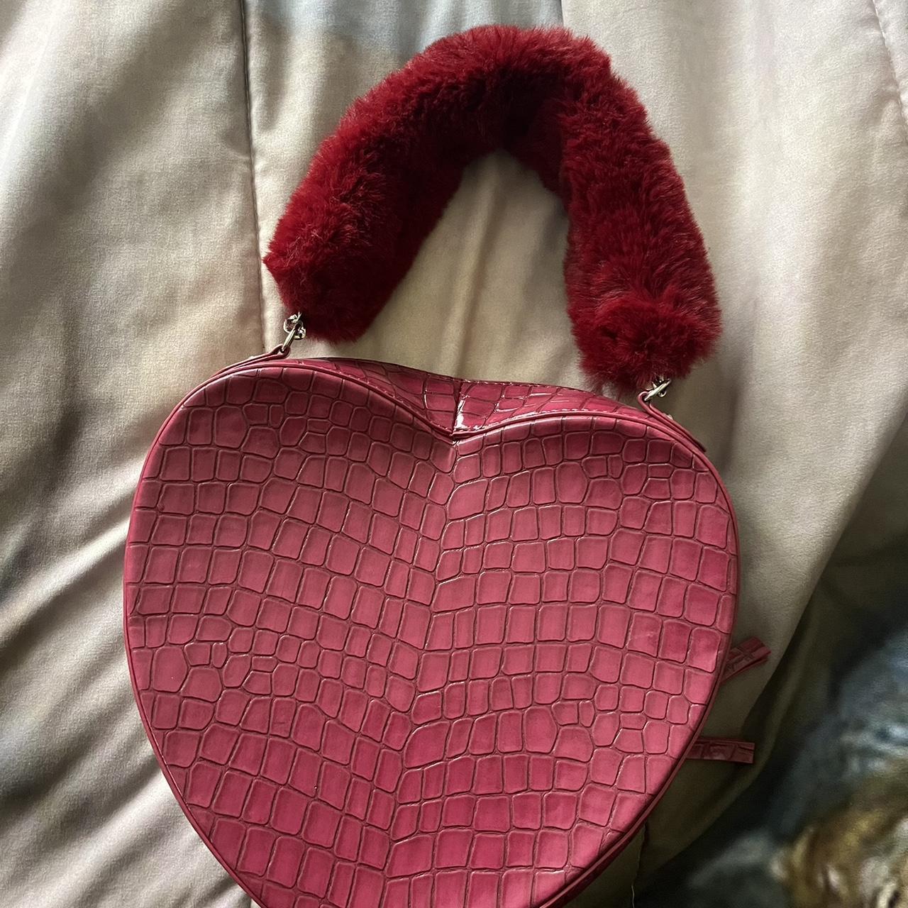 Valfre heart shaped bag Fluffy heart bag Cute for... - Depop