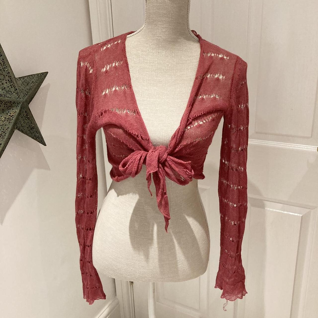 Women's Red and Pink Cardigan | Depop