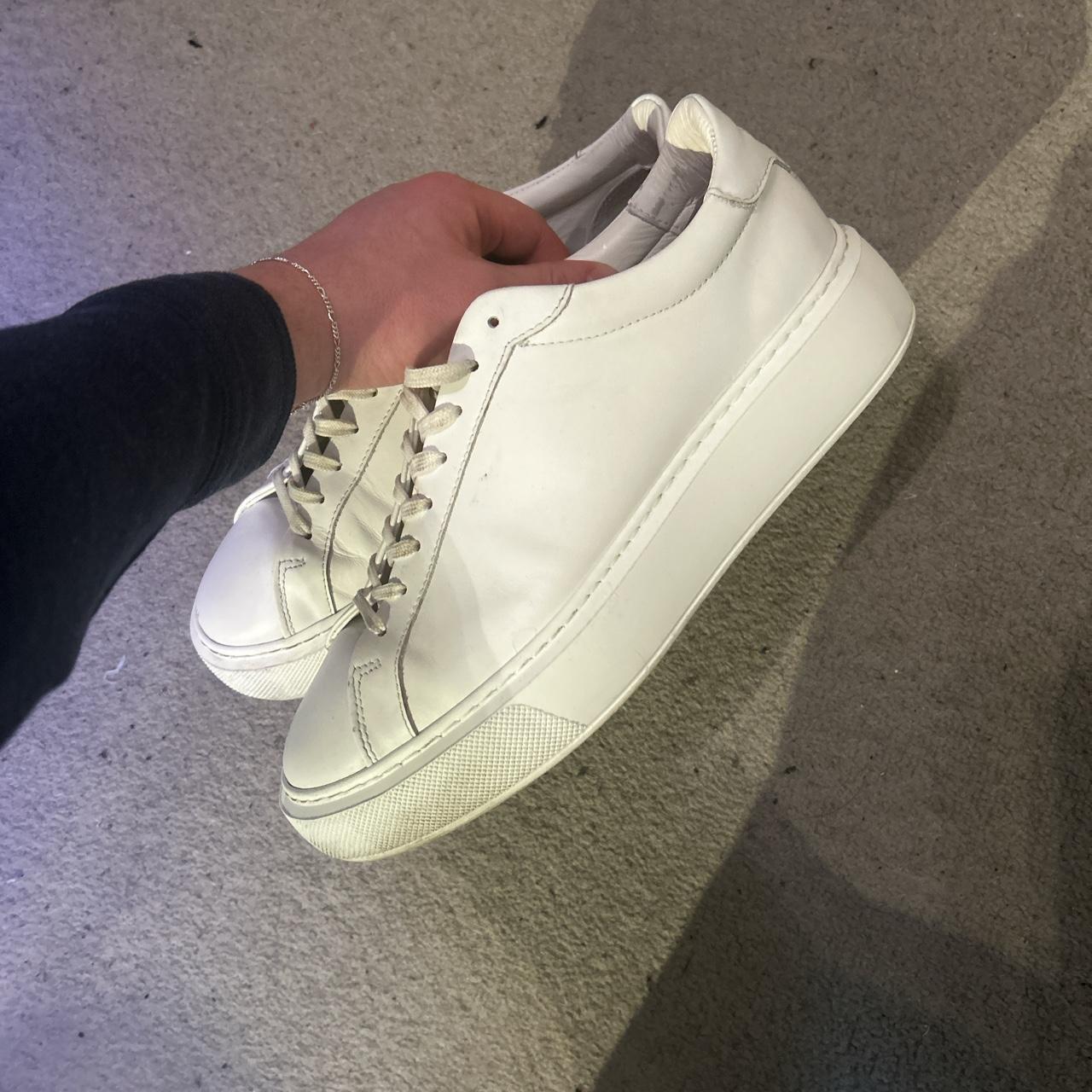 Arne Clo Triple white leather oversized... - Depop