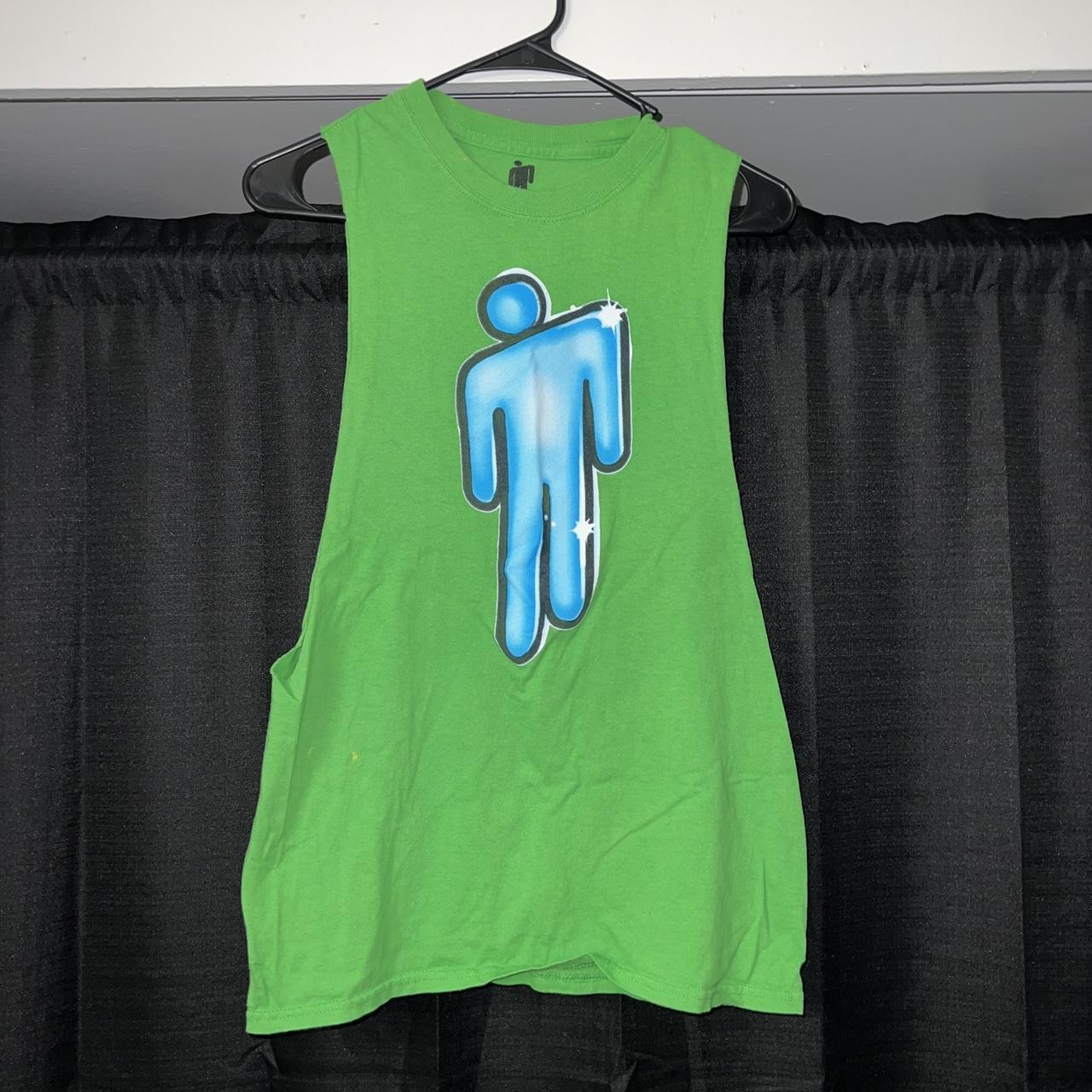 billie eilish “ilomilo” shirt cut the sleeves... - Depop