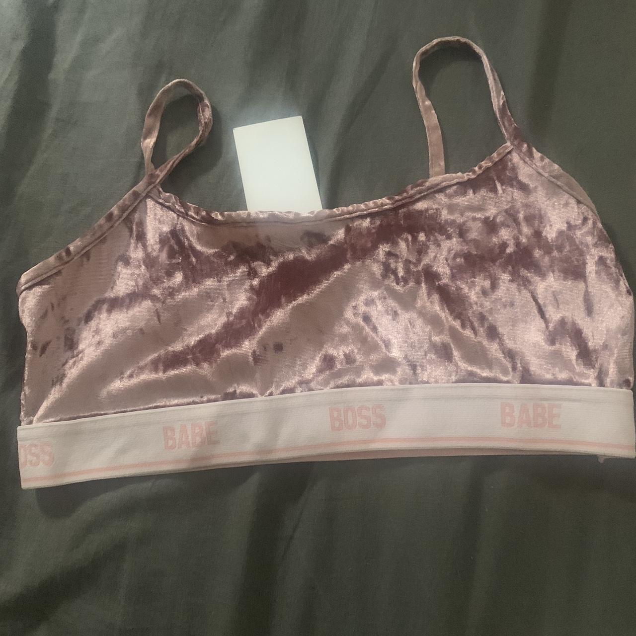 PINK VELVET VELOUR CROP TOP. FROM INTHESTYLE YEARS... - Depop