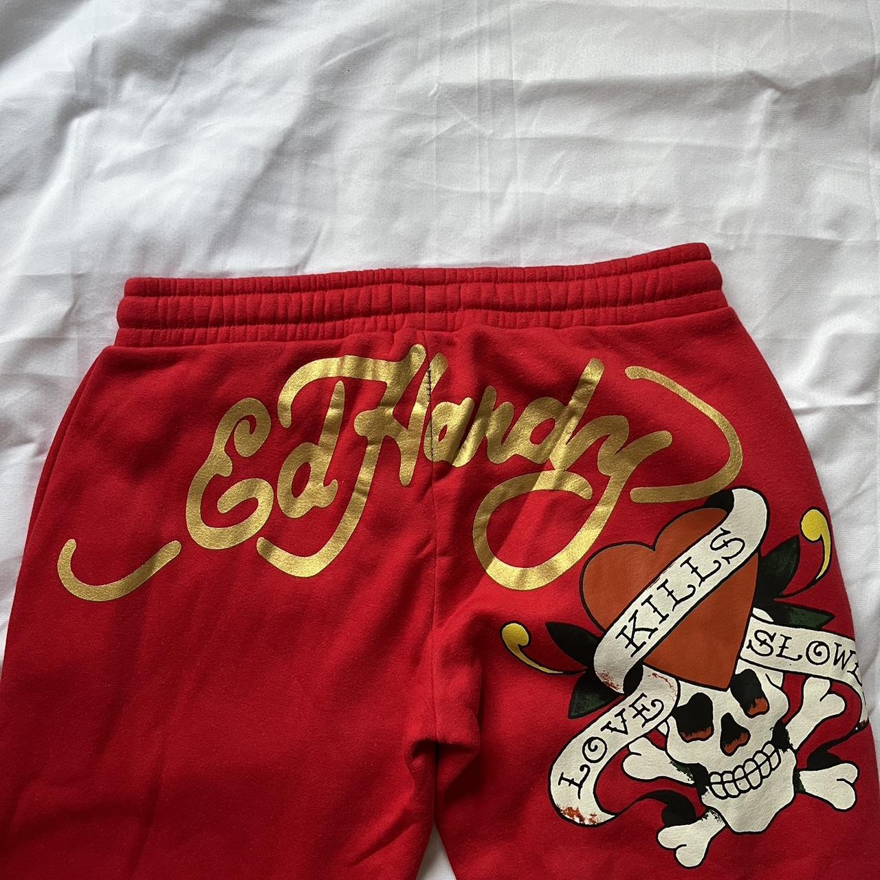 Reserved don’t buy Red low rise Ed Hardy... - Depop