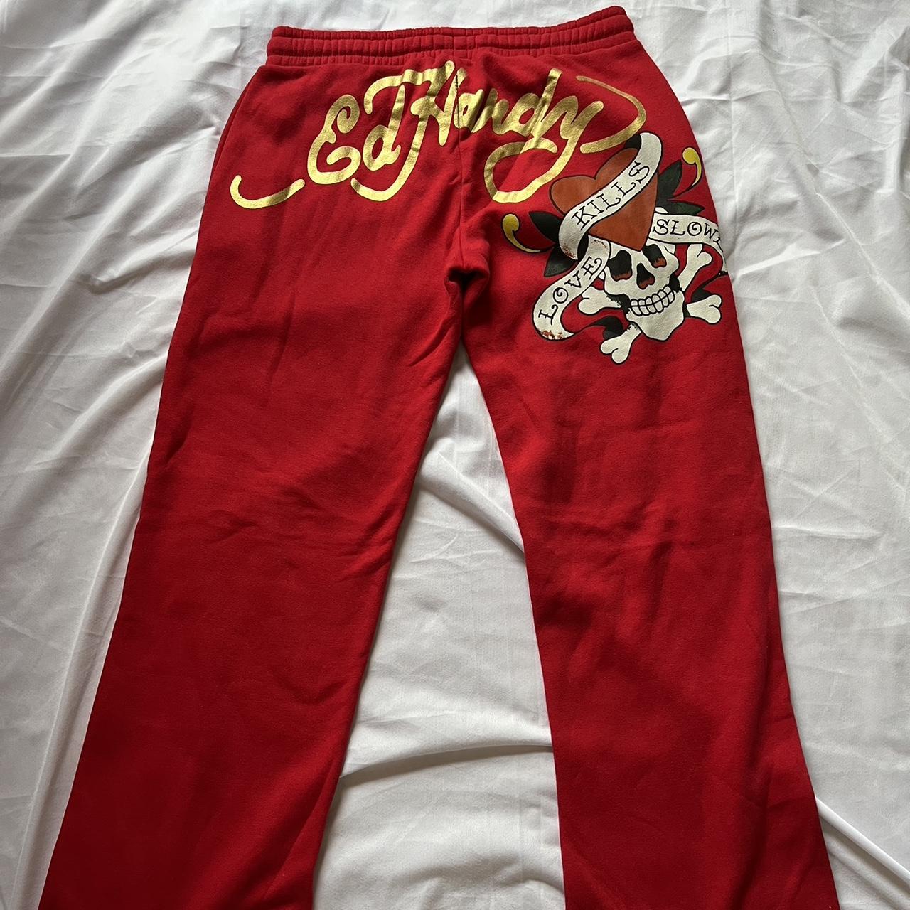Reserved don’t buy Red low rise Ed Hardy... - Depop