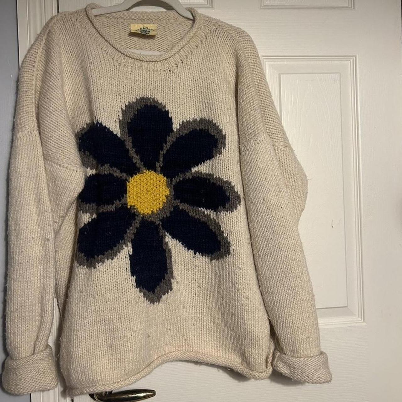 rare vintage handmade/hand knit pachamama jumper in... - Depop