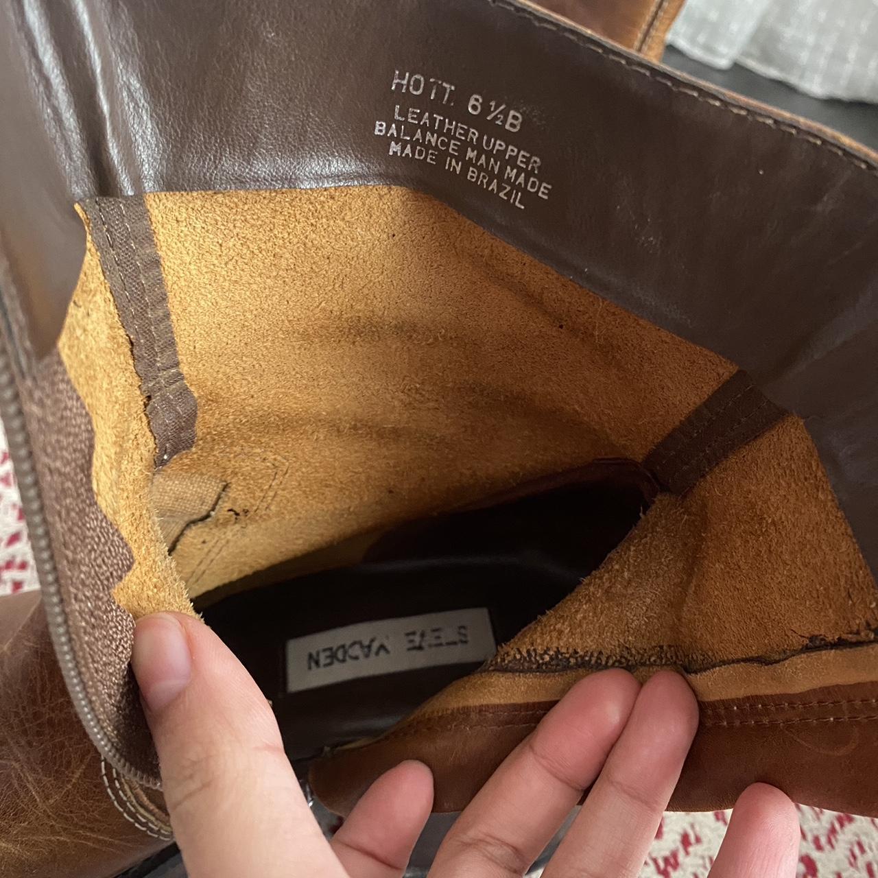 Steve Madden brown HOTT boots 👢 vintage chunky brown... - Depop