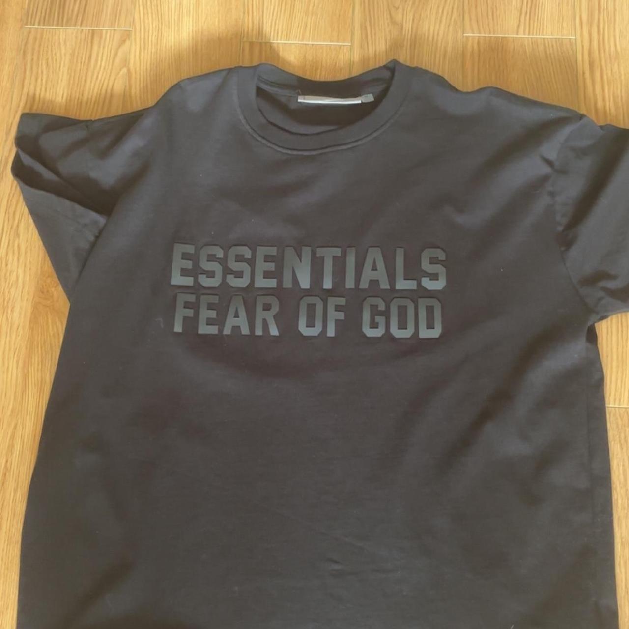 Fear of God Essentials black t-shirt Never worn... - Depop