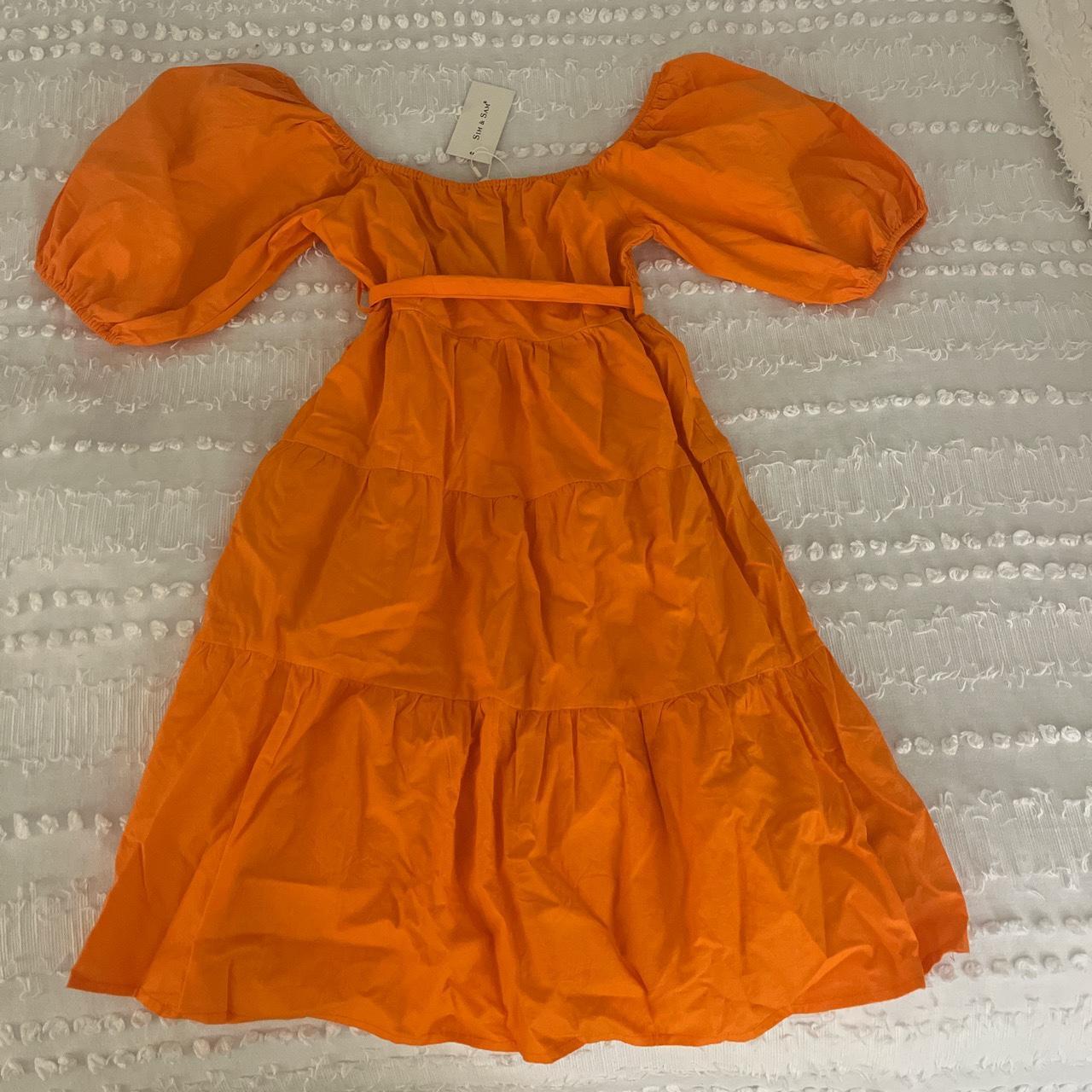 Sim and Sam Orange Dress | Depop